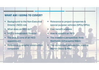 Non-Executive Directors (NEDs): Adding Value in Construction ...