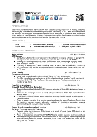 Ned Poulter CV | DOCX