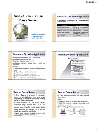 Web application & proxy server | PDF