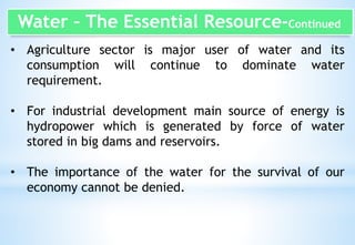 Water - The essential resource | PPTX