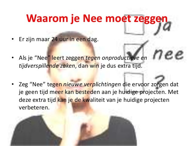 Nee, leren zeggen FLOW Netwerk