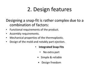 Snap Fit Design by Neeraj Kumar Jha | PPT
