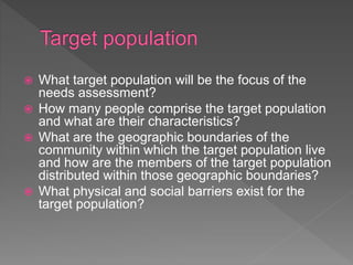 Need analysis-of-target-population | PPTX | Education