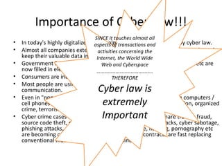Need And Importance Of Cyber Law | PPT