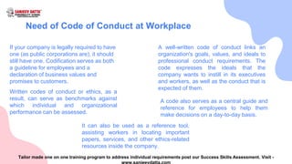 Need for Code of Conduct at Workplace | PPT