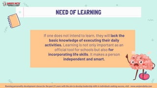 Need of Learning and its Benefits | PPT