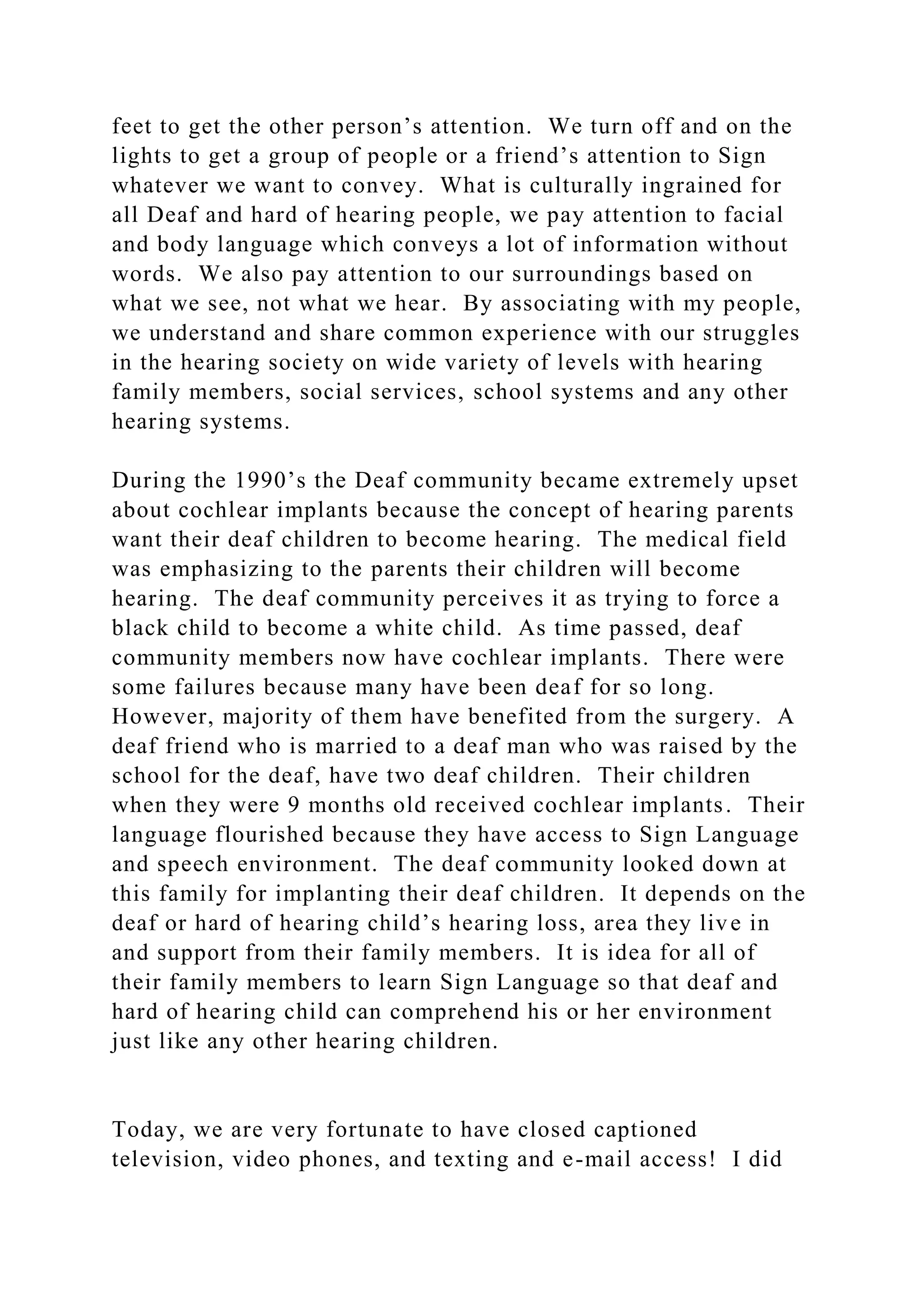 NEED 2 LINES INTRO ABOUT DEAF CULTURE..HISTORY 2 LINESBy def.docx