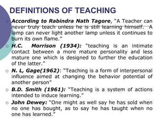 Need and function of teaching by anand | PPTX