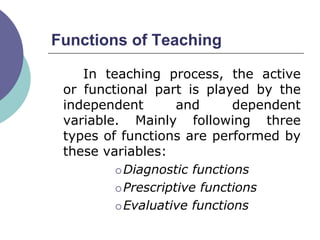 Need and function of teaching by anand | PPTX