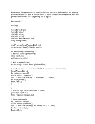 Need done for Date Structures please! 4-18 LAB- Sorted number list imp.pdf | Programming ...