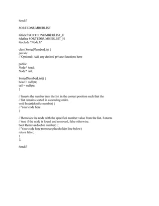 Need done for Date Structures please! 4-18 LAB- Sorted number list imp.pdf | Programming ...