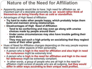Need for affiliation | PPTX
