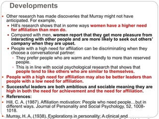 Need for affiliation | PPTX