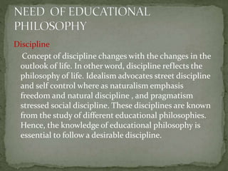 Need for a philosophical framework in education | PPTX