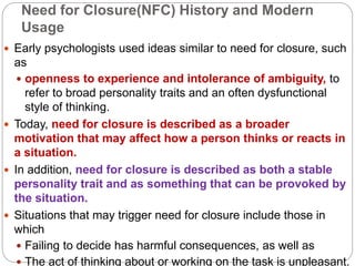 Need for Closure(NFC) | PPT