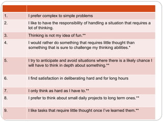 Need for Cognition(NC) | PPT