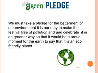 Need for eco friendly festivals | PPTX
