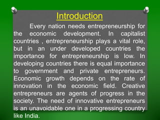 Need for entrepreneurship | PPTX