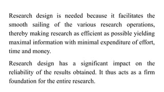 Need for research design | PDF