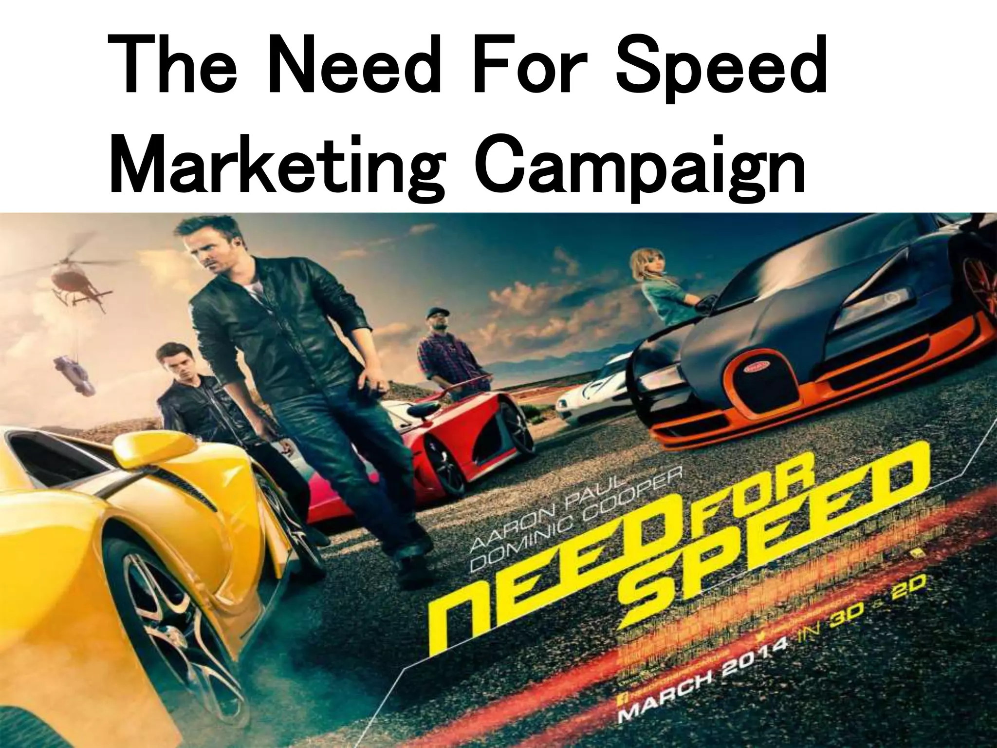 Need for speed marketing campaign | PPT