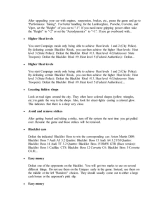 Need for speed most wanted cheats | PDF