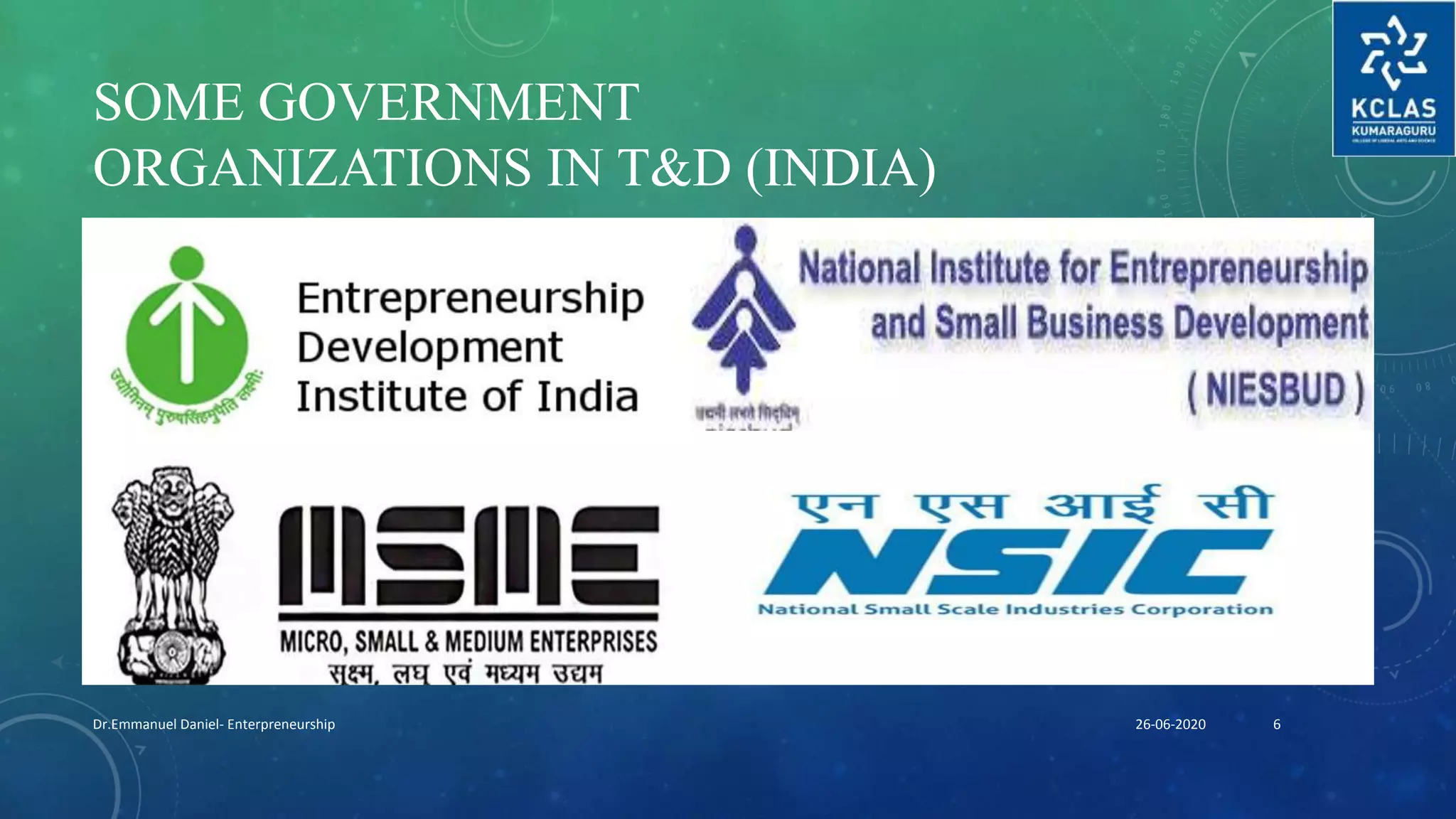 Training & Development for Budding Entrepreneurs | PPT