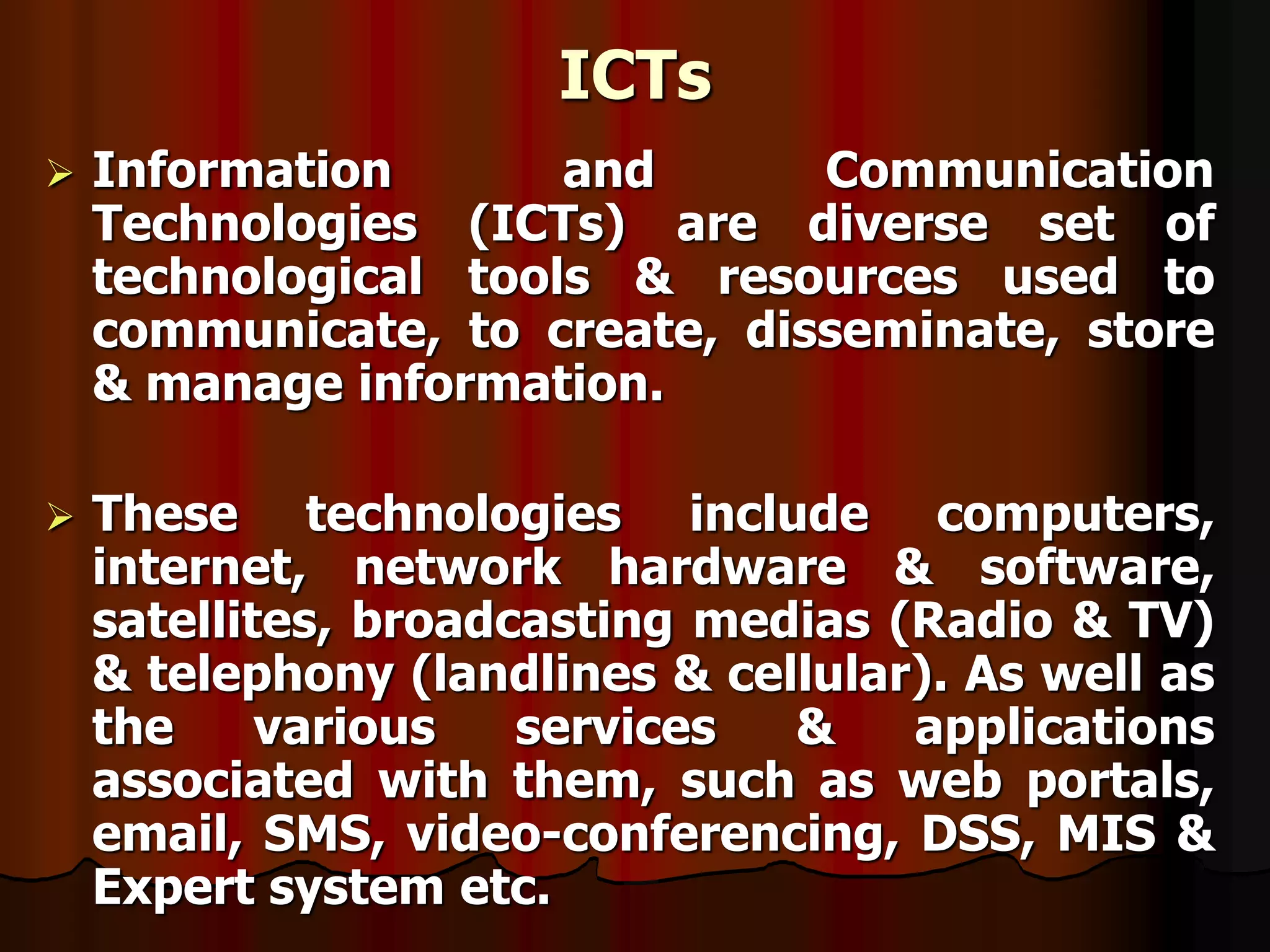 ICT terms & Need for ICT in Agricultural Extension | PPT