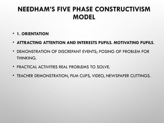 Needham's 5 Phase Constructivist Model and 5E Cycle Model.ppt
