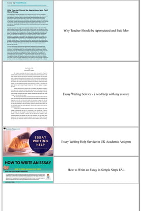 Need Help With Essay Writing | PDF