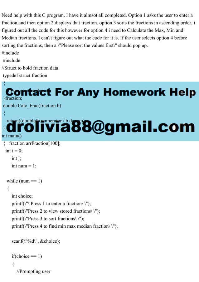 Need help with this C program. I have it almsot all completed. Optio.pdf