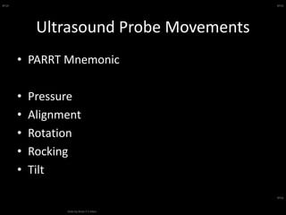 Needle probe movement for regional anesthesia | PPTX