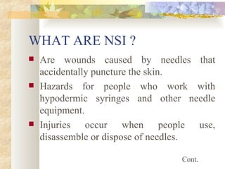 Needle Stick Injuries | PPT