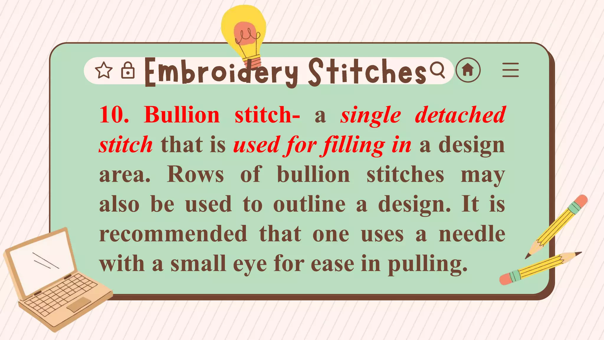 NEEDLECRAFT EMBROIDERY TLE.pptx