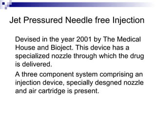 Needle free injection-ppt | PPT