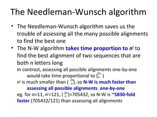 The Needleman Wunsch algorithm | PPT