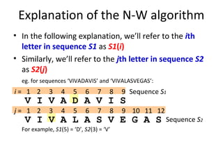 The Needleman Wunsch algorithm | PPT
