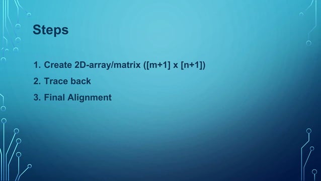 Needleman wunsch algorithm.pptx | Science
