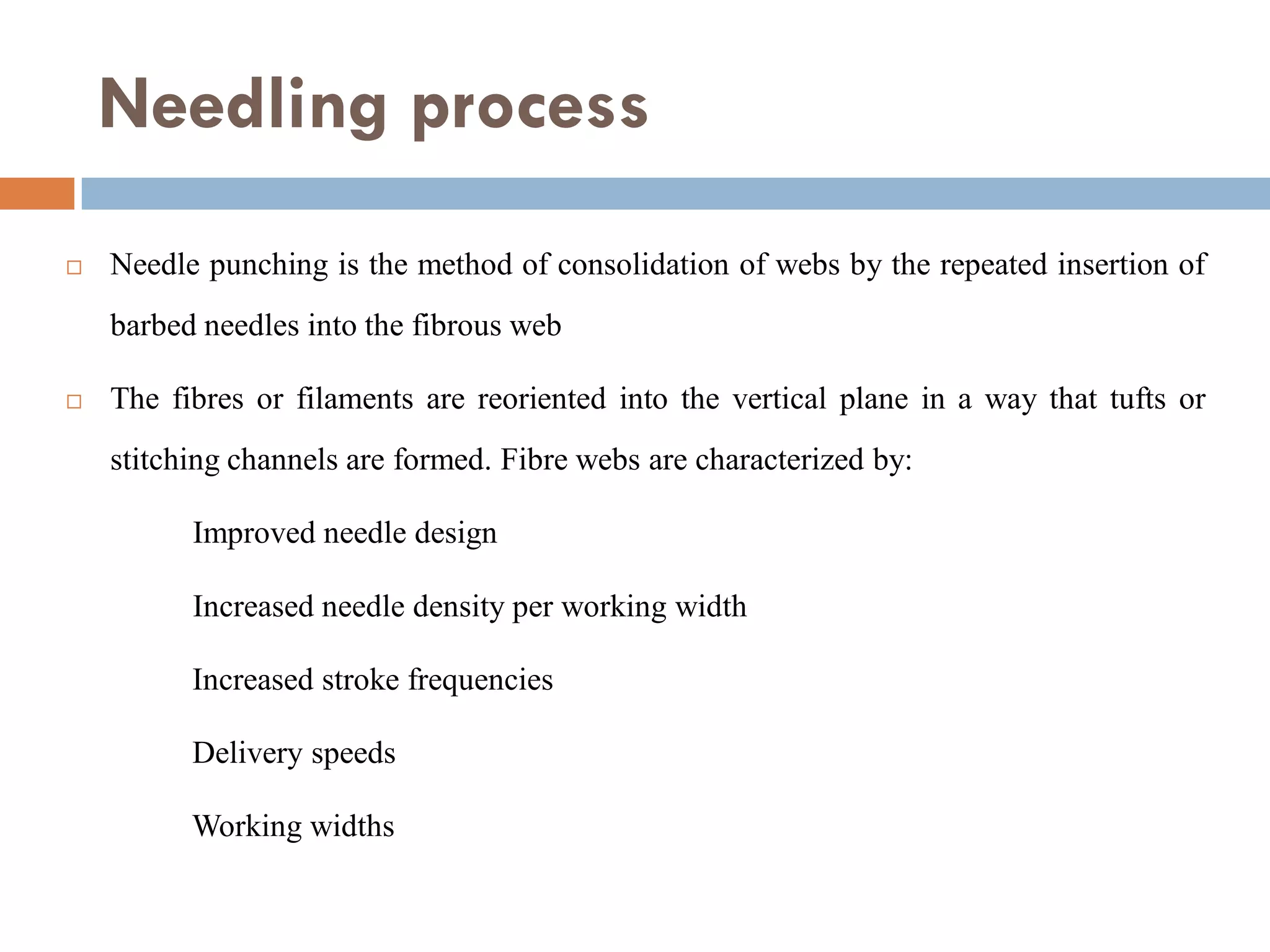 Needle punching nonwovens | PDF
