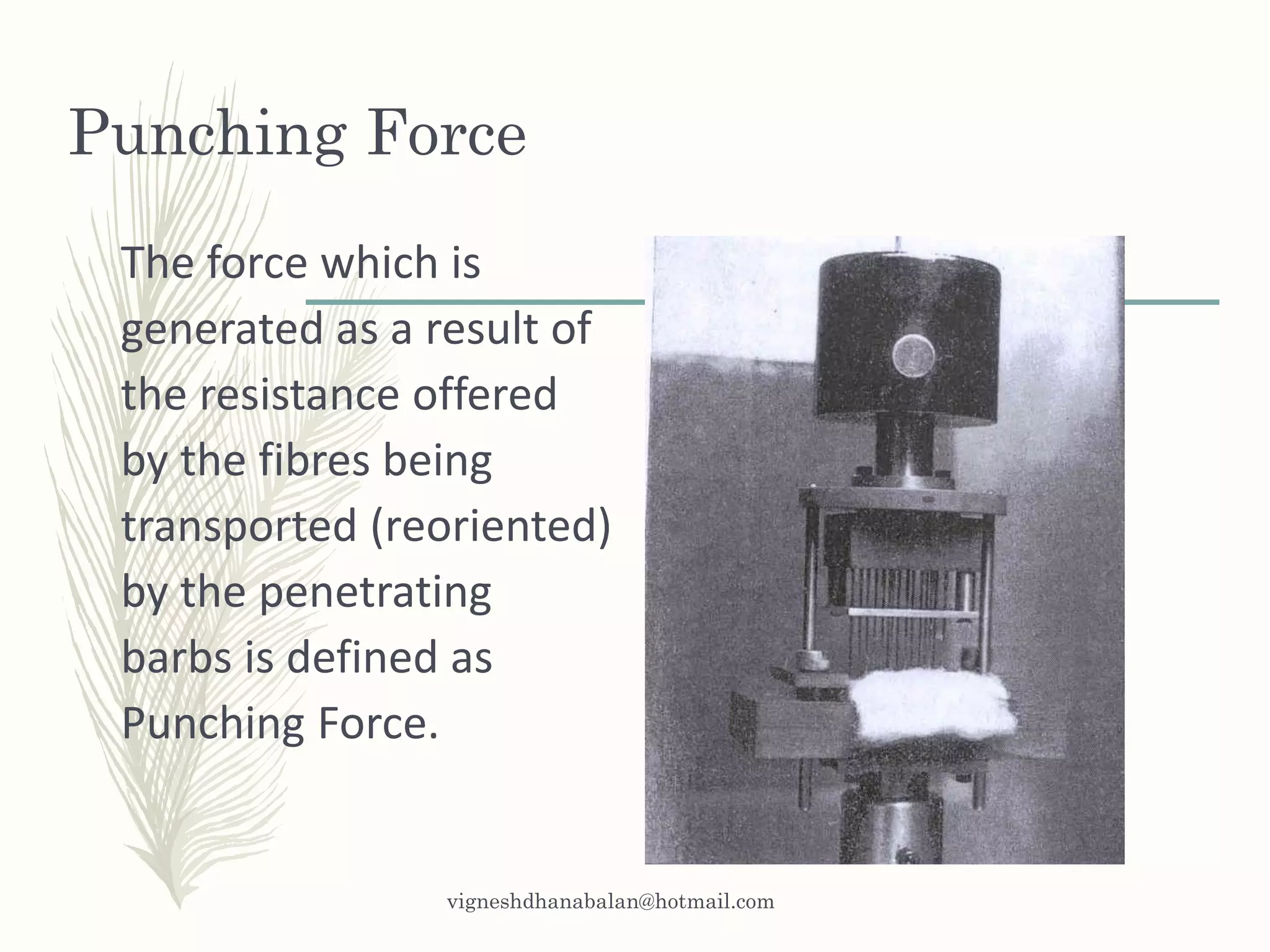 Needle punching technique by Vignesh Dhanabalan | PPTX