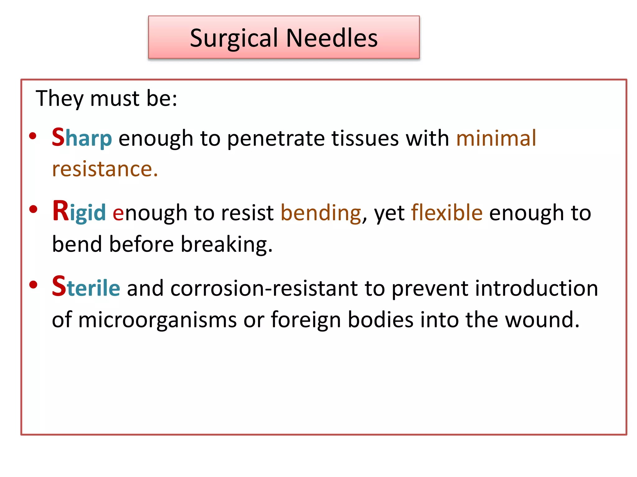 Surgical needles basics | PPTX