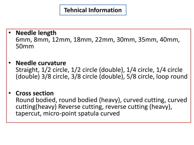 Surgical needles basics | PPTX