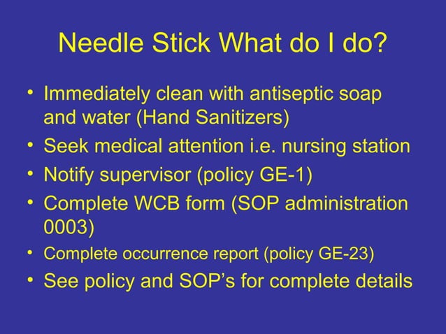 Needle stick | PPT