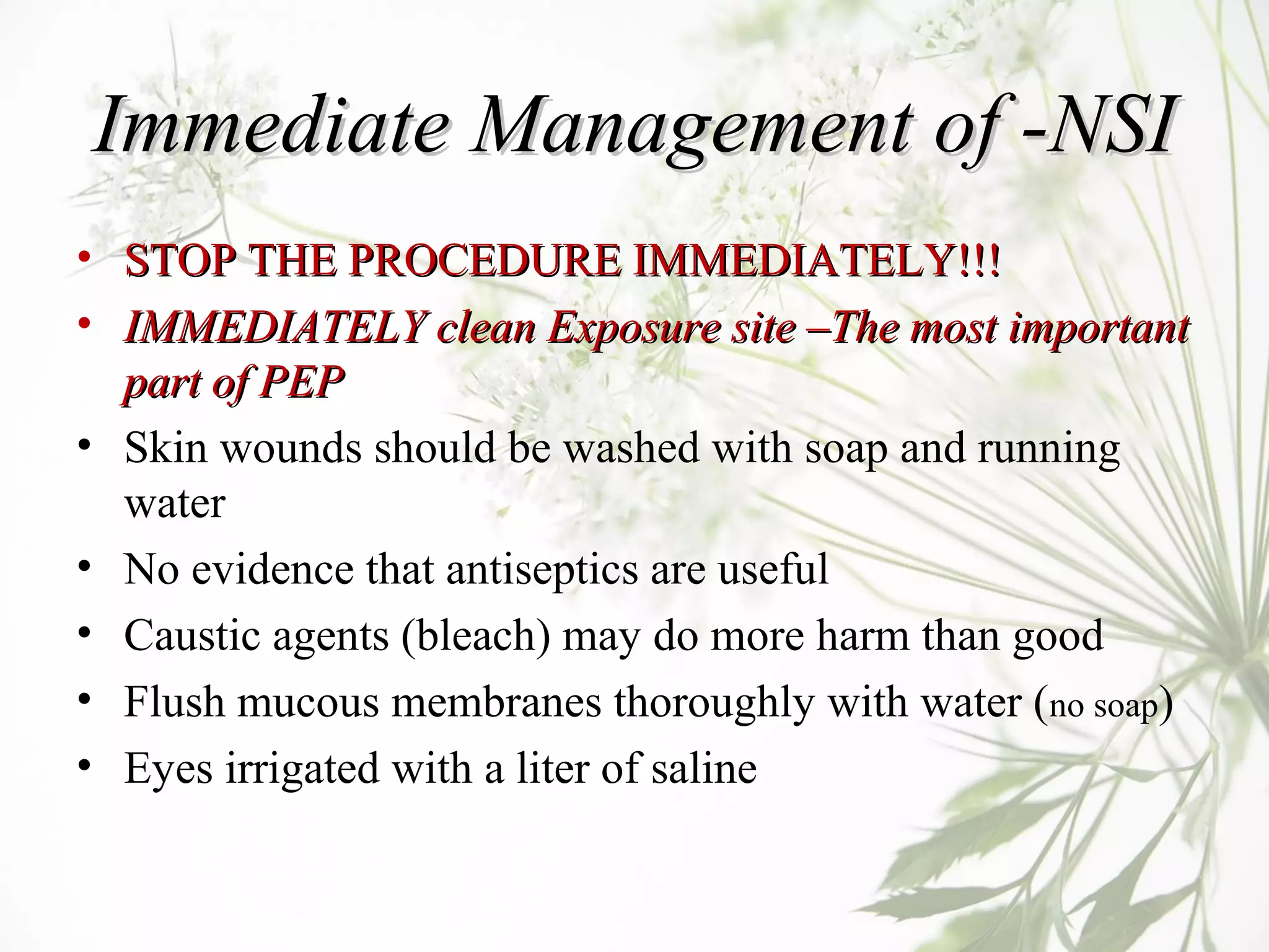 Needle stick Injury | PPT