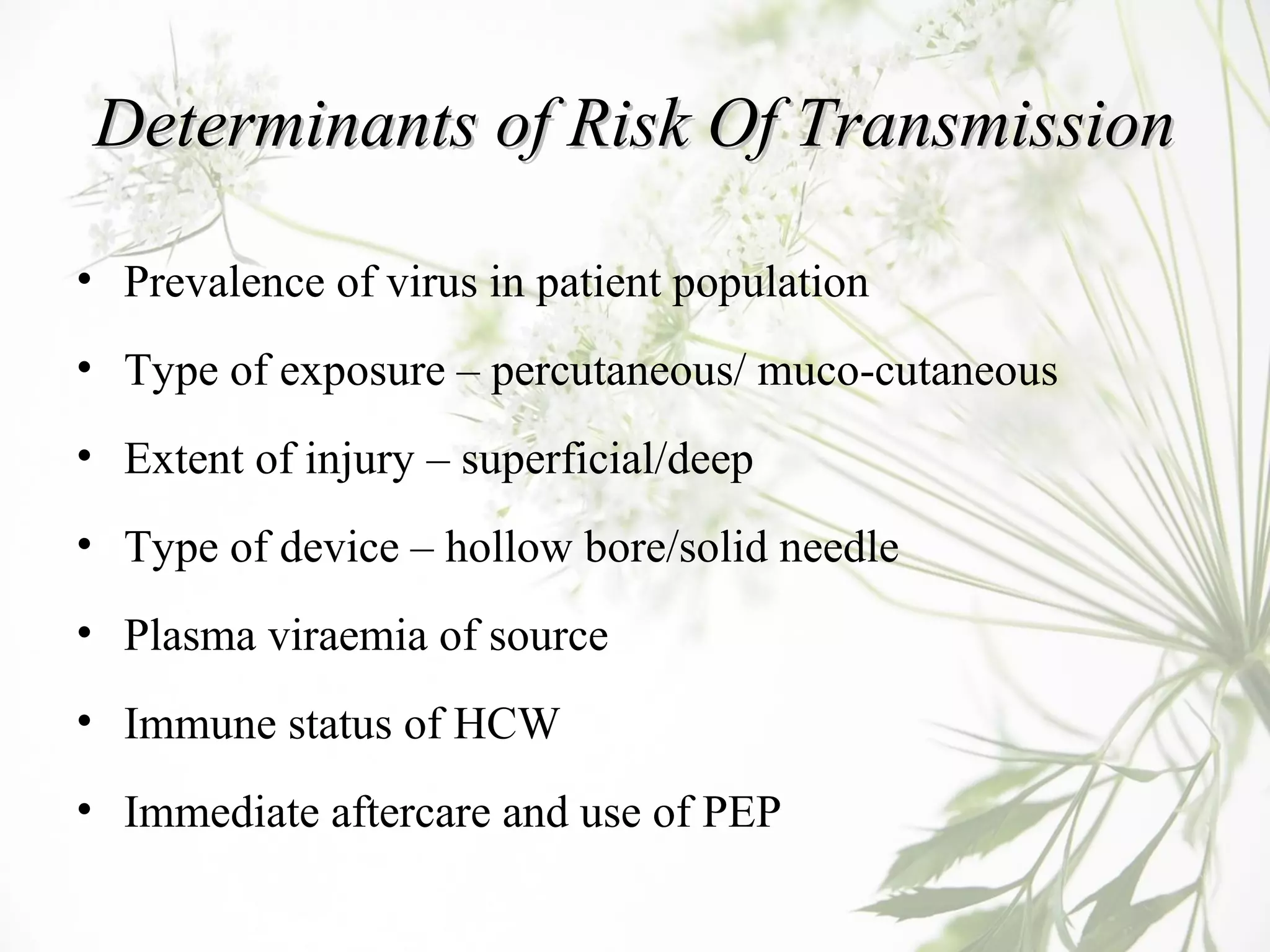 Needle stick Injury | PPT