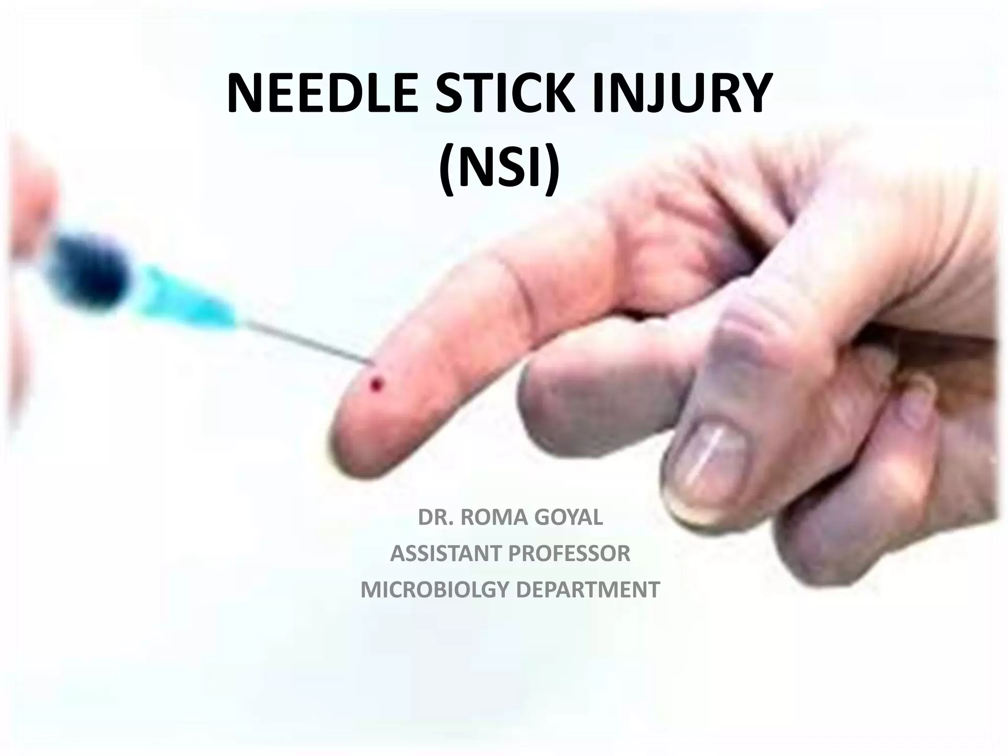 Needle stick injury and hazards of needle stick | PPT