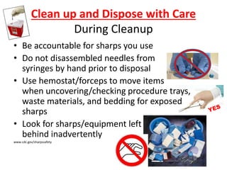 Needle Stick and Sharps Exposure Prevention for Students.ppt | First ...