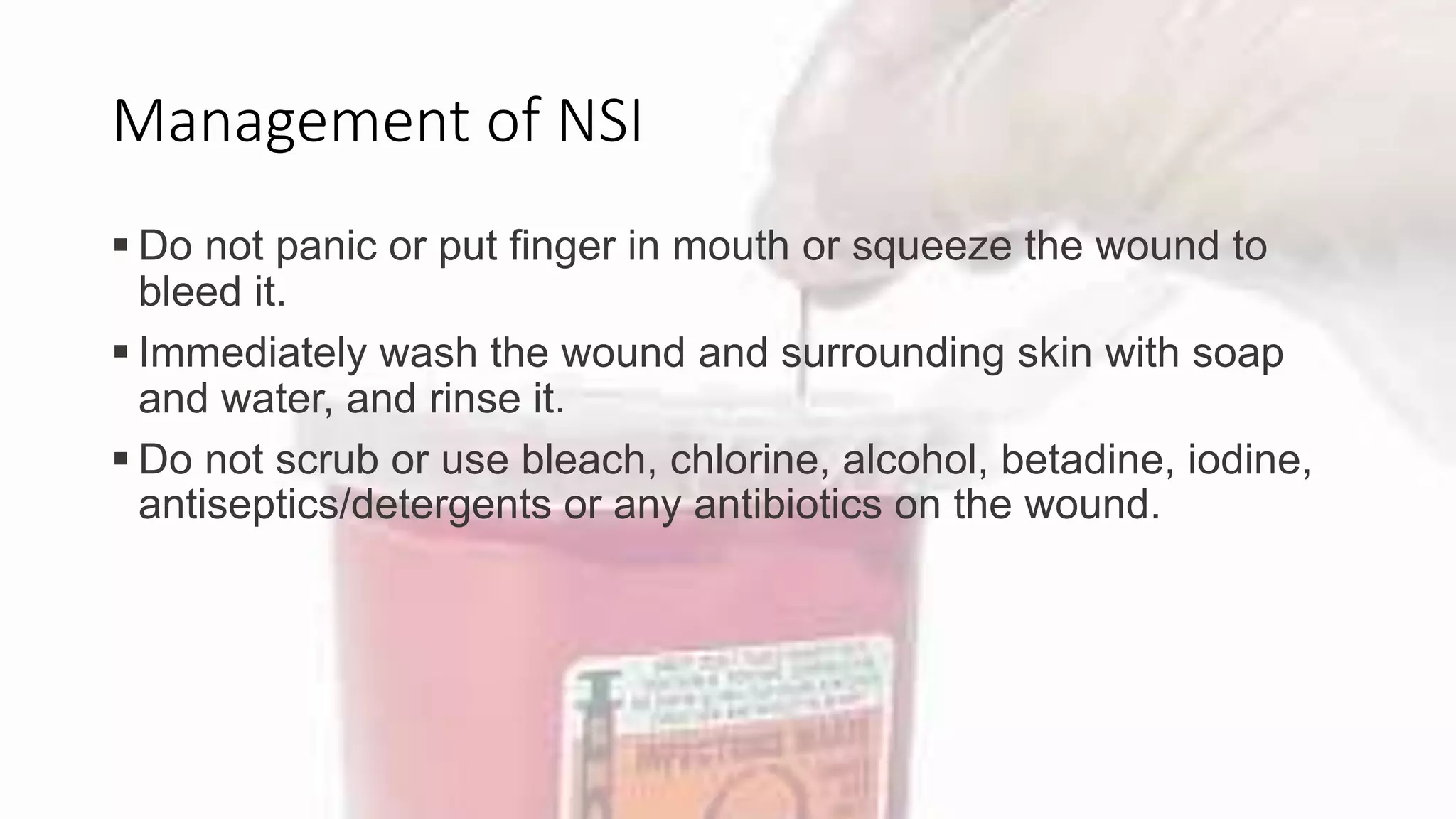 Needle stick injuries | PPTX
