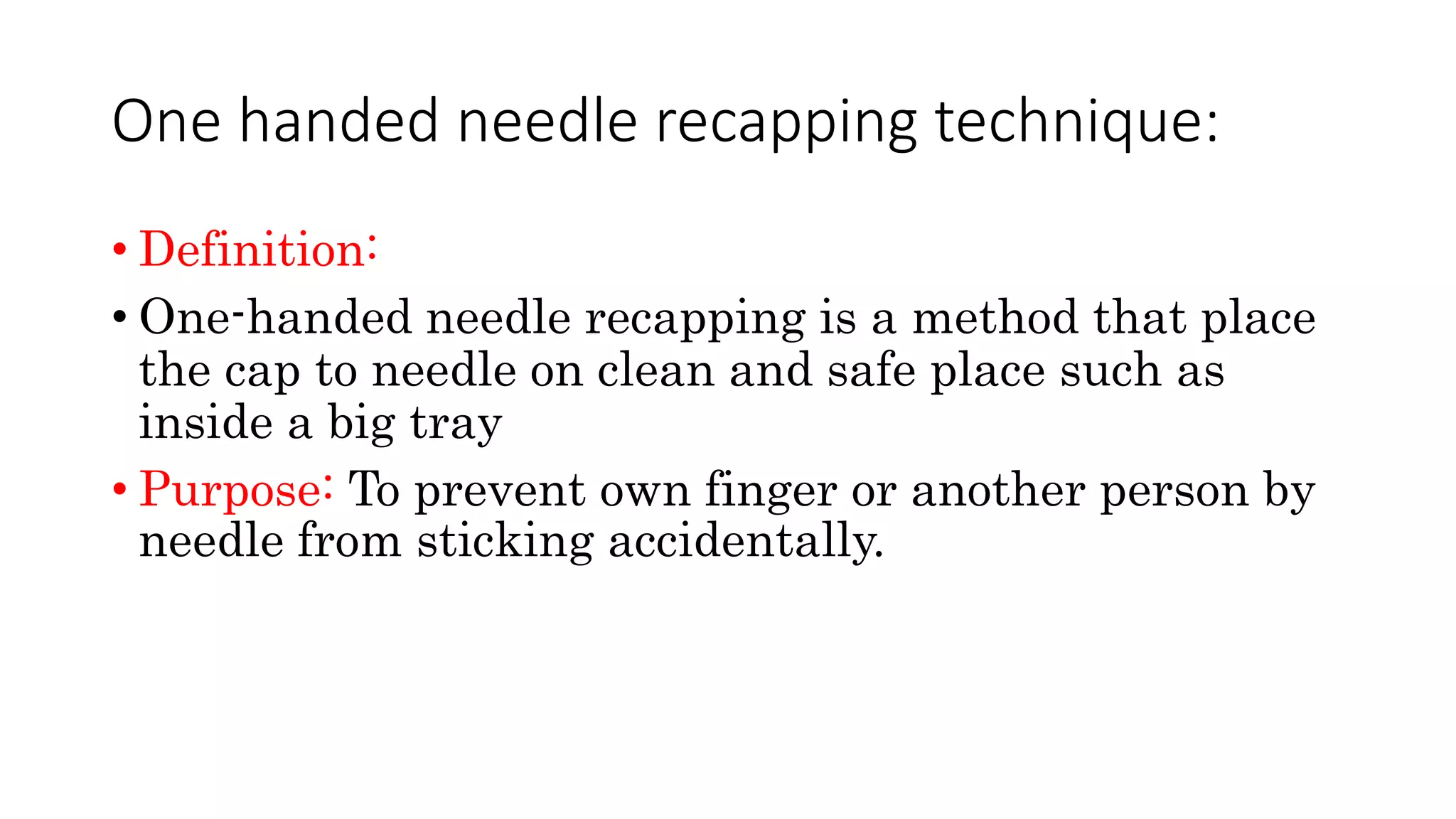 Needle stick injuries | PPTX