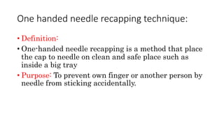 Needle stick injuries | PPTX
