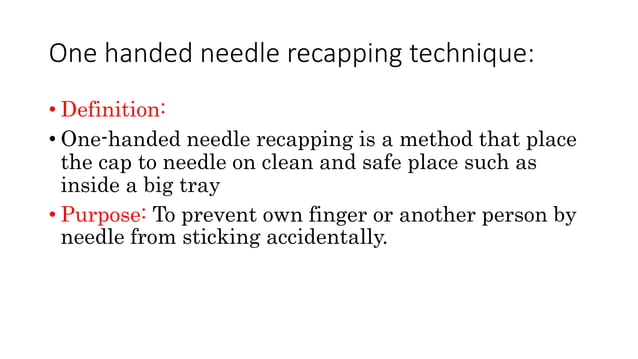 Needle stick injuries | PPTX | First Aid | Injuries